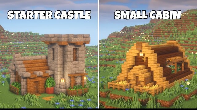 Minecraft | 3 простых стартовых дома для выживания 🏠