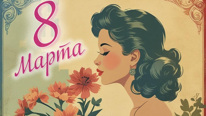 Цветы улыбки,поздравления-все для вас! С 8 марта. Шикарная музыкальная открытка.