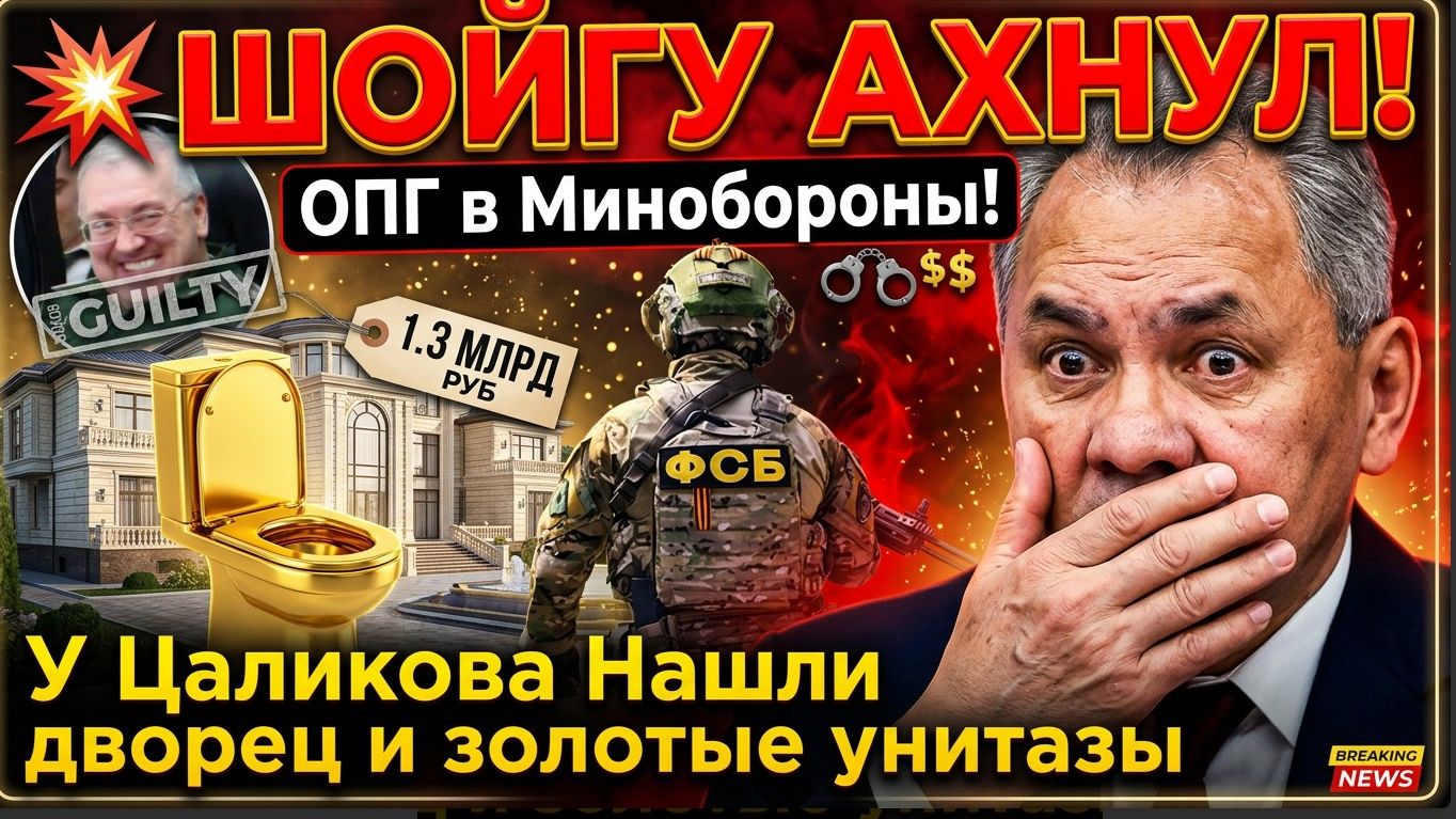 💥ШОЙГУ АХНУЛ! ОПГ в Минобороны! У Цаликова Нашли дворец за 1.3 миллиарда и золотые унитазы