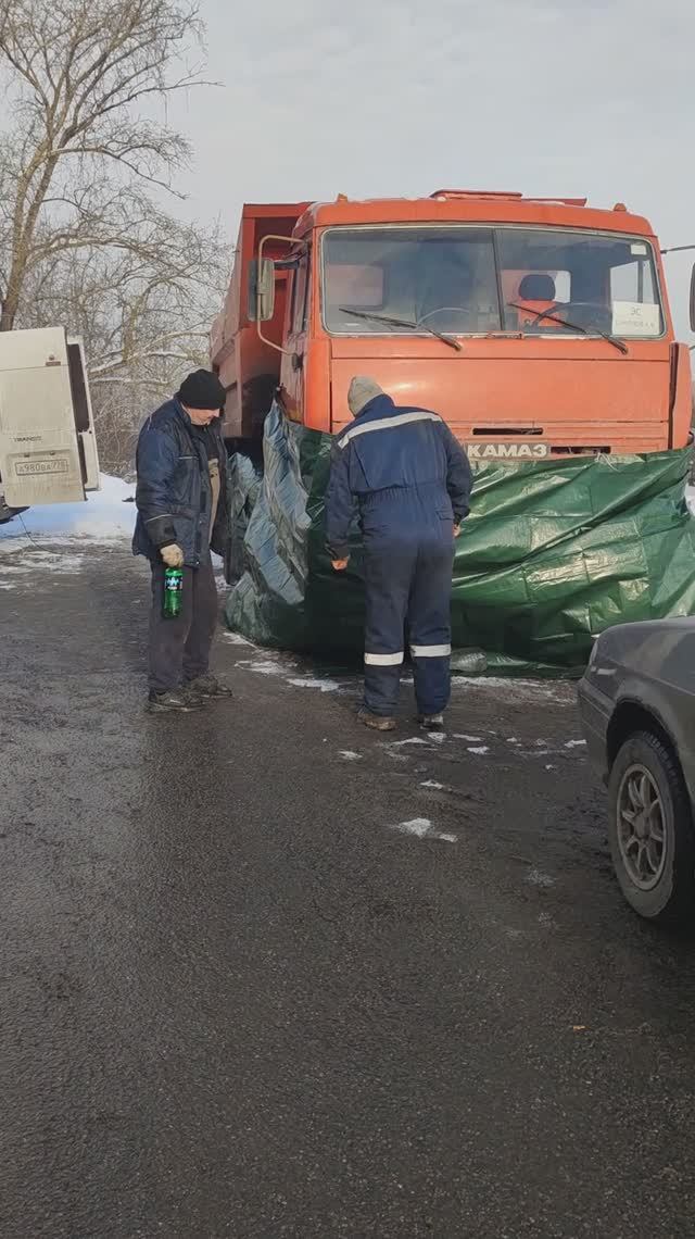 Работа на выезде. КАМАЗ 4310  отогрев автомобиля.