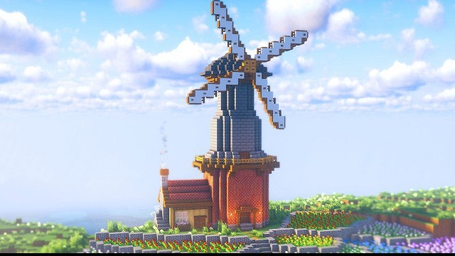 Как построить ветряную мельницу в Minecraft | Простой гайд