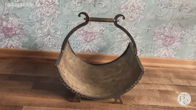 Дровница для камина античная Арабески