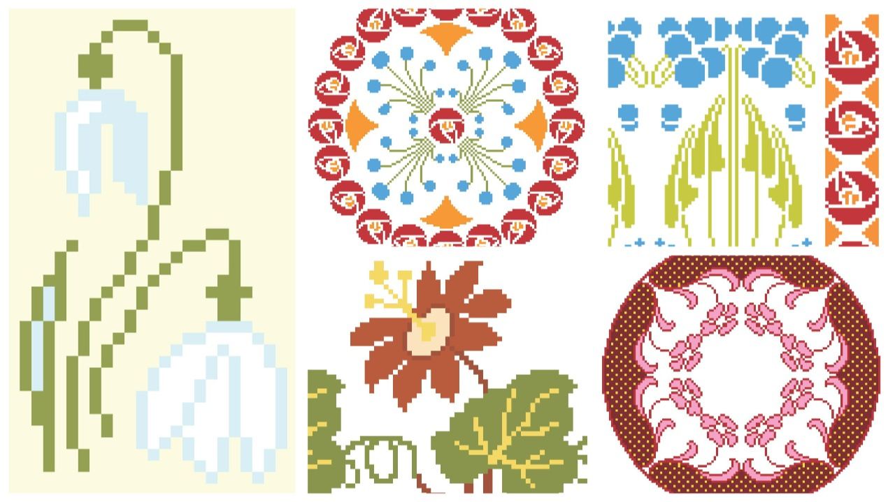 🕰️🧶 Старинные СХЕМЫ. Подборка №187. Art Nouveau для вязания и рукоделия. 🧶🕰️