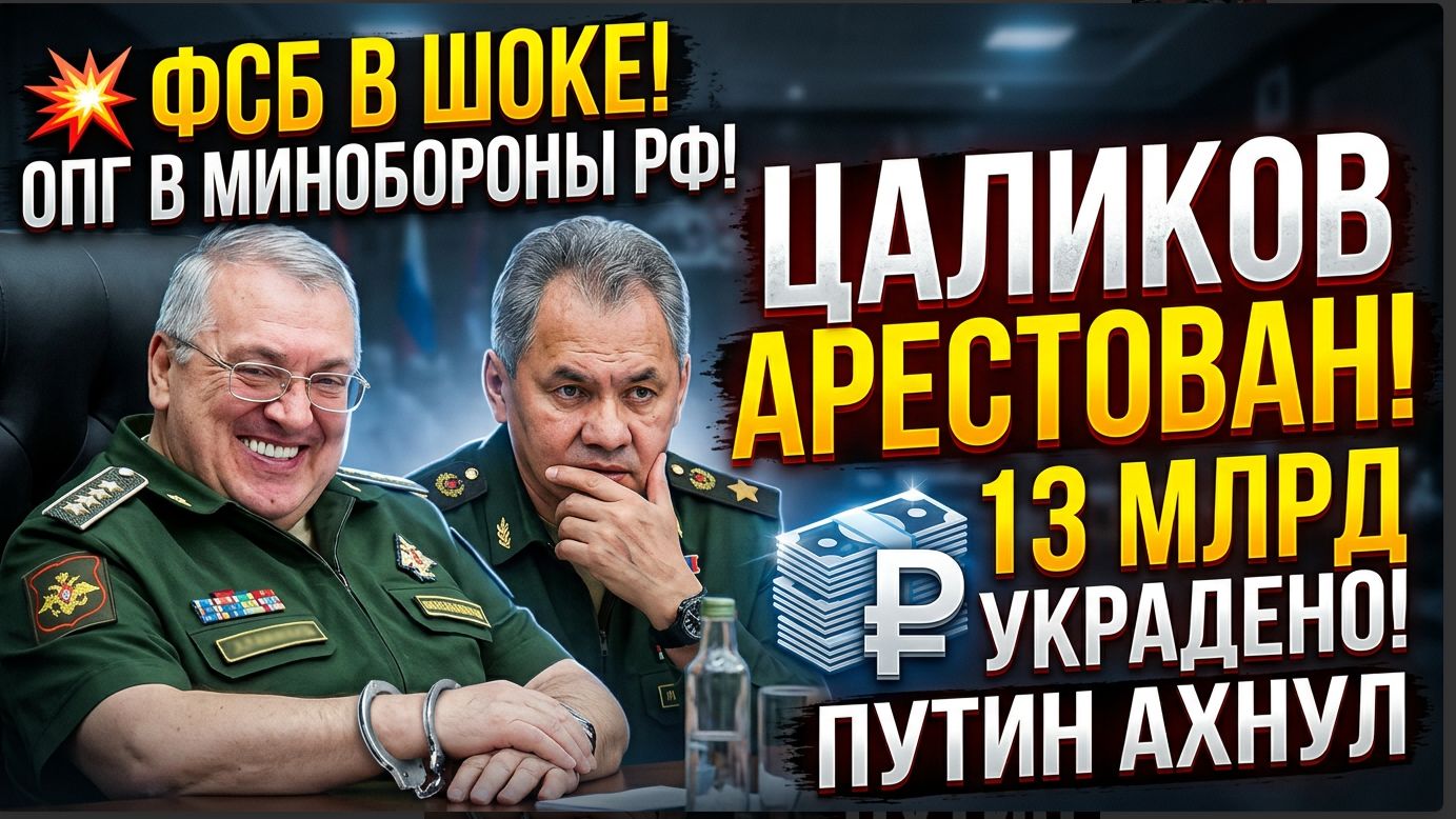 💥 ФСБ В ШОКЕ! ОПГ В МИНОБОРОНЫ РФ! ЦАЛИКОВ АРЕСТОВАН-13 МЛРД УКРАДЕНО! ПУТИН АХНУЛ