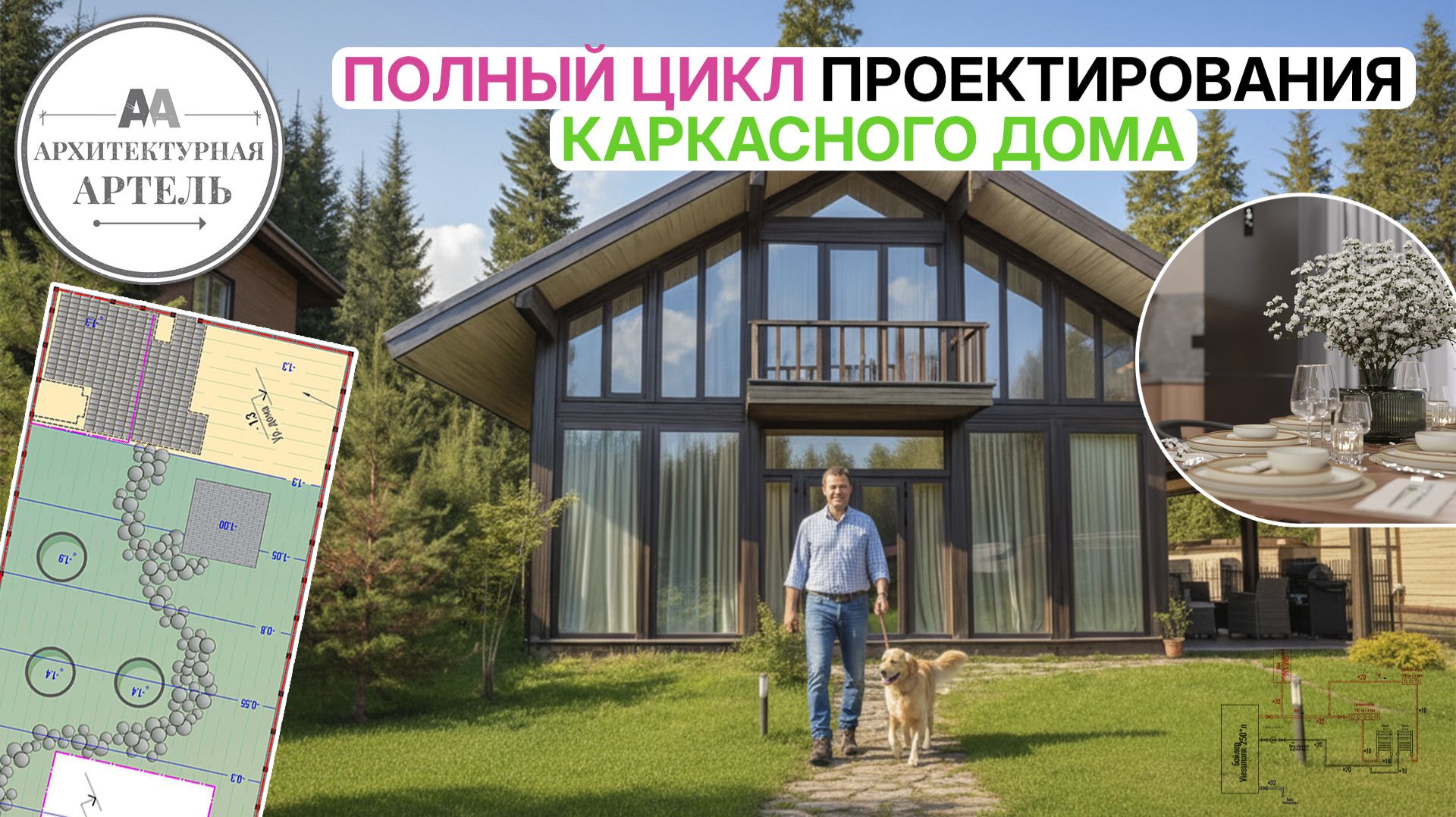 #проект "под ключ". Каркасный #дом от планировки - до озеленения участка #dvaa #дизайн #интерьер