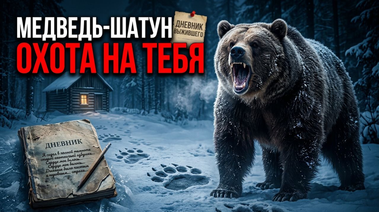 МЕДВЕДЬ-ШАТУН ОХОТИЛСЯ НА ЛЮДЕЙ | Дневник Выжившего — Самая Страшная Реальная История Тайги