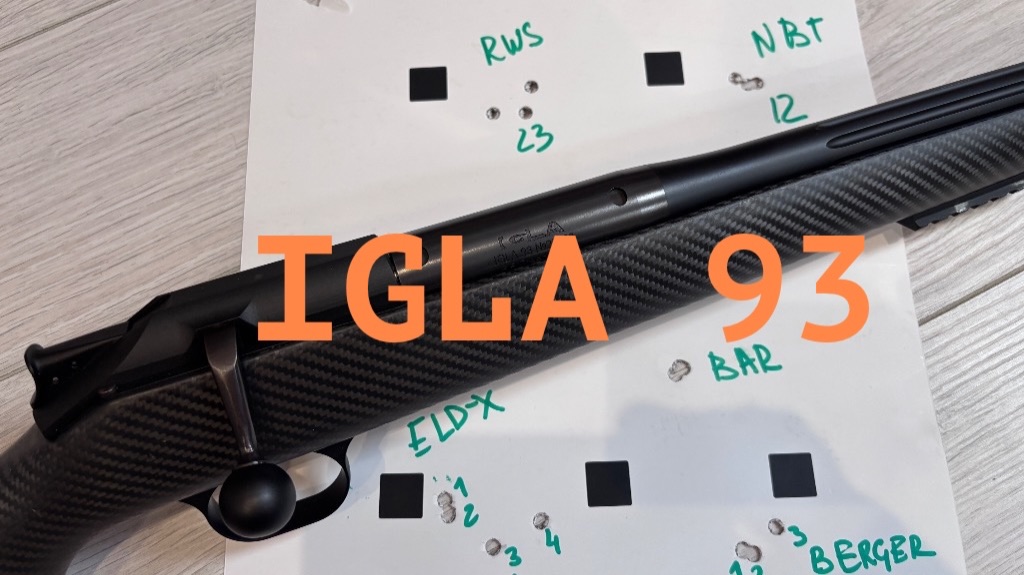 Первый отстрел винтовки IGLA 93 с пятью вариантами патронов.