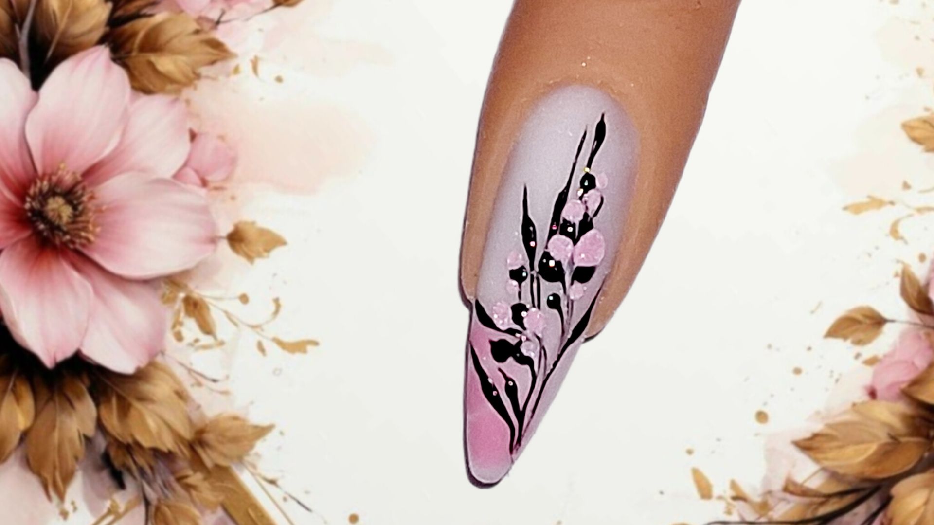 Простой стильный весенний нейл-арт. МК