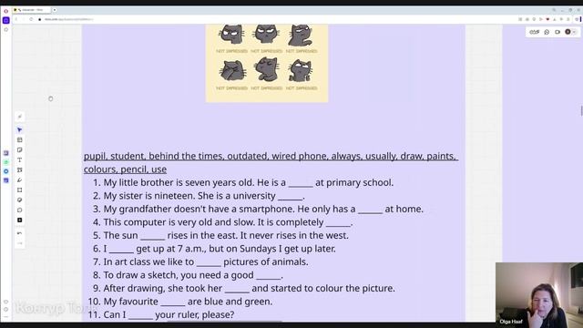 Александр(Ольга611)-small talk+warm up + отработка лексики