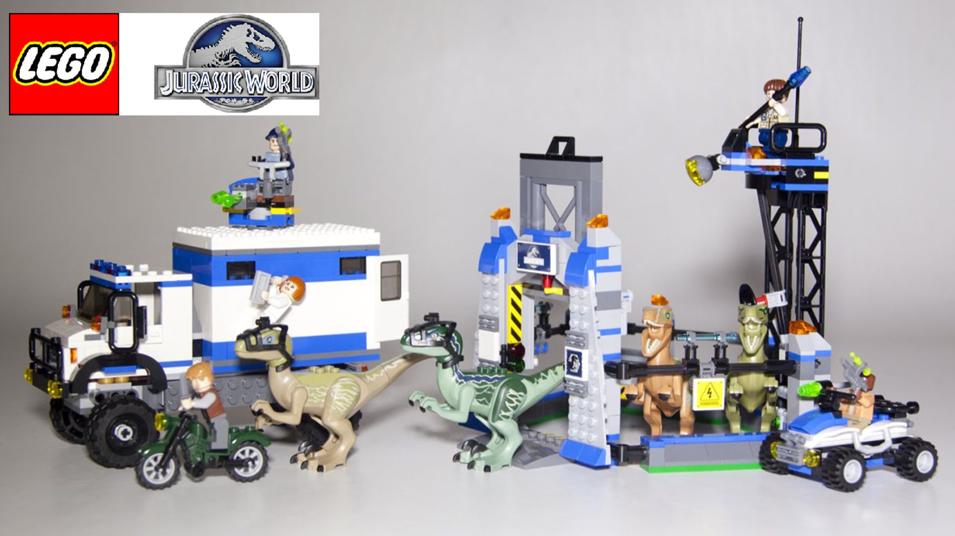 Лего Мир Юрского периода 75917 Дикая ярость раптора с 75920 Побег раптора