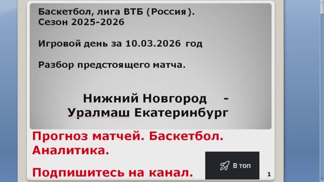 Прогноз матча 10.03.26 Нижний Новгород ПАРИ  Уралмаш Екатеринбург Баскетбол