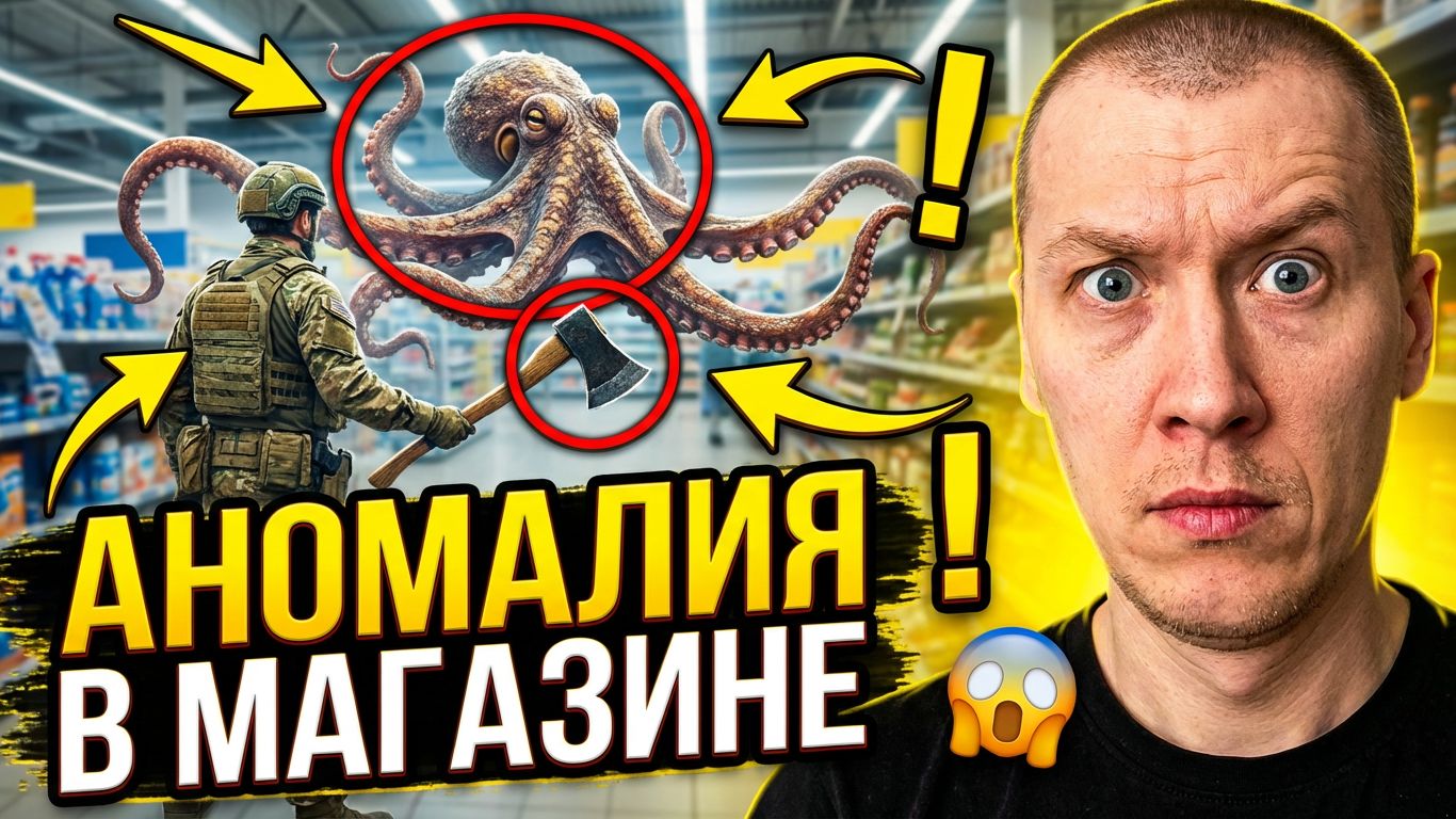 В магазине с топором против осьминога: БИТВА ЗА ЖИЗНЬ.