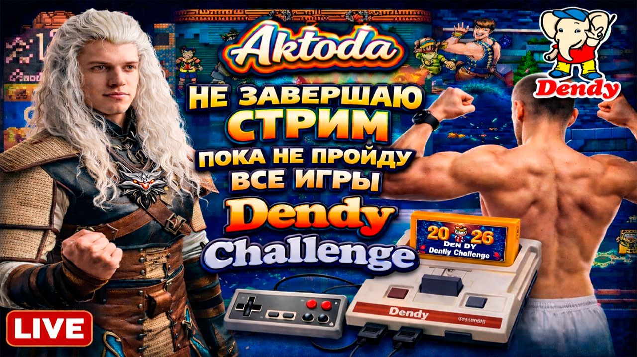 ▷Не отключаю стрим пока не затащу все игры Dendy Challenge 2026 #1◁