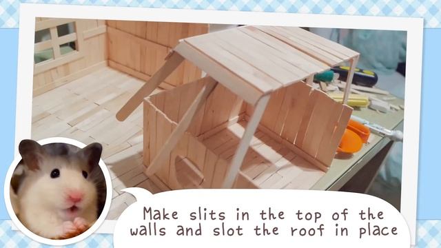 Домик из палочек для мороженого ☆HAMSTER DIY☆