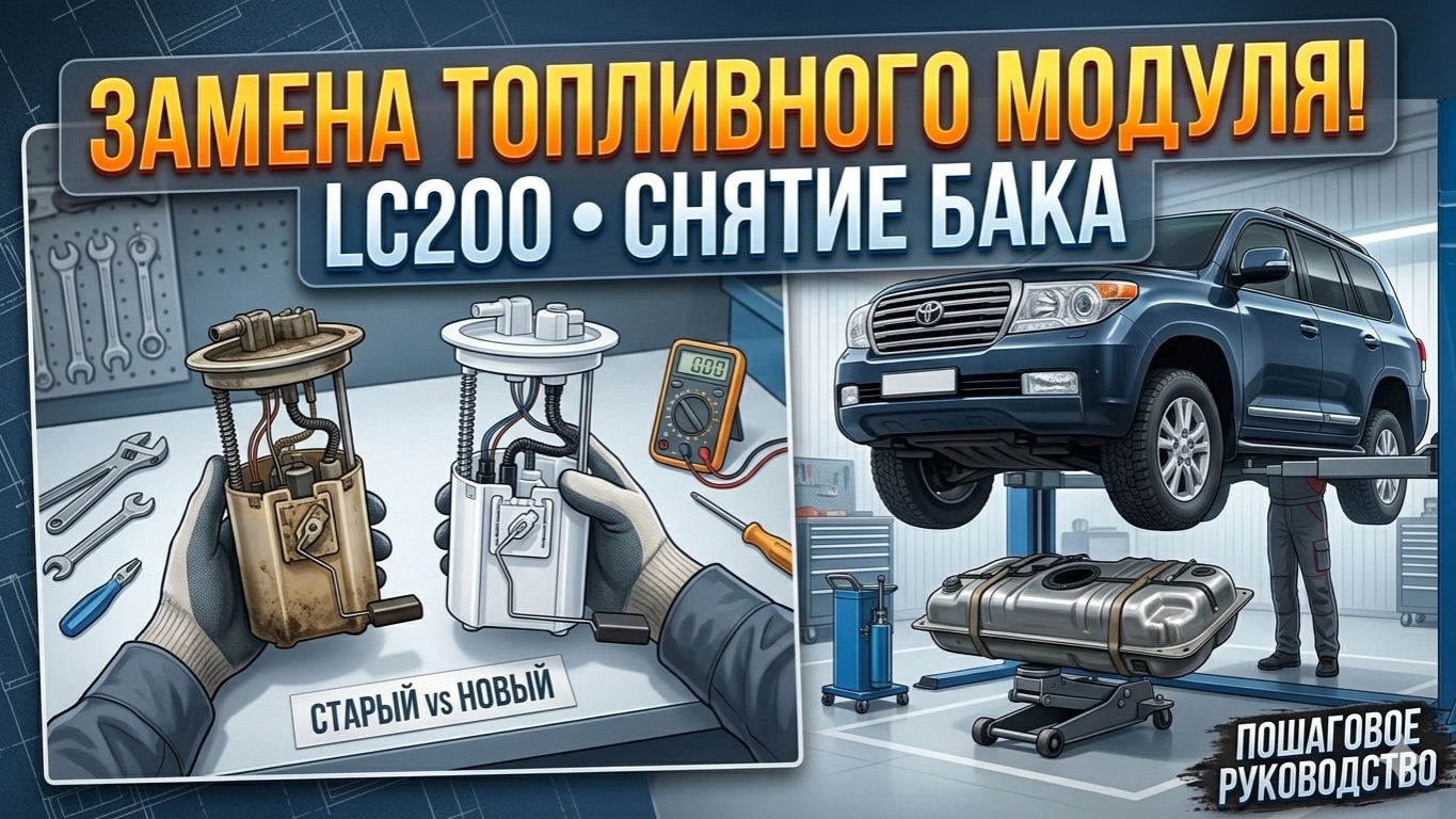 Снимаем бак LC200: Что мы нашли внутри? Замена топливного модуля