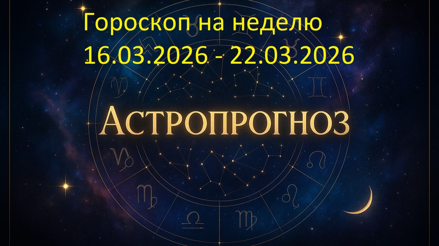 📅 Гороскоп на неделю с 16 по 22 марта 2026 года