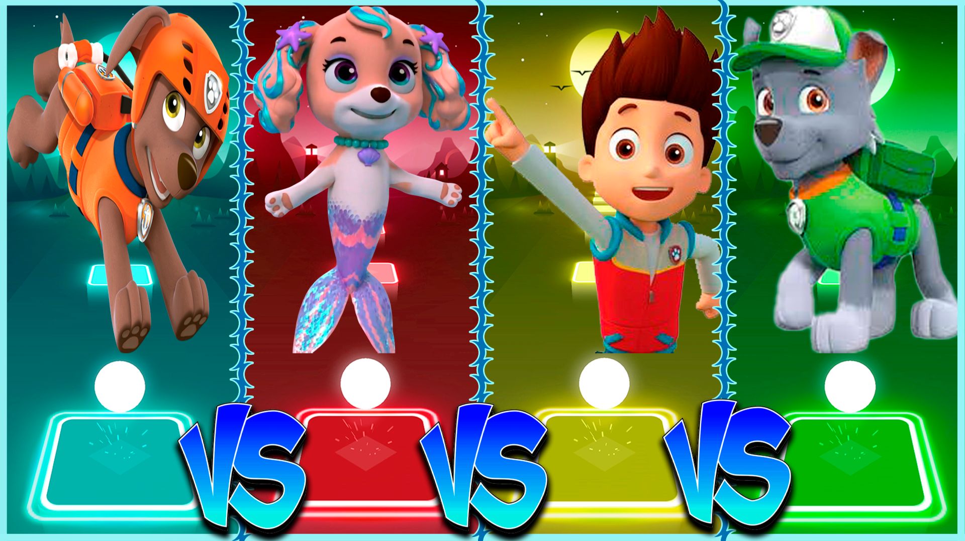 Щенячий патруль Coffin Dance в Tiles Hop lvl 21 - Мультик Paw Patrol