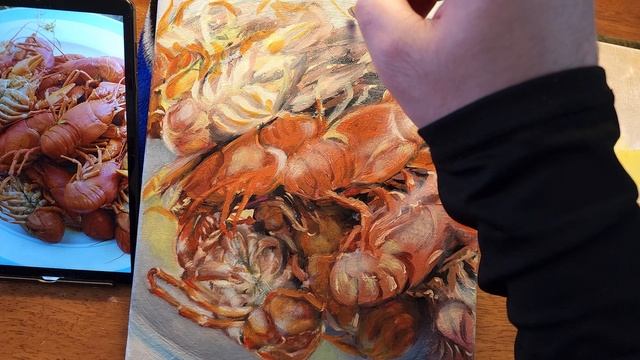 Картина маслом _ раки.1