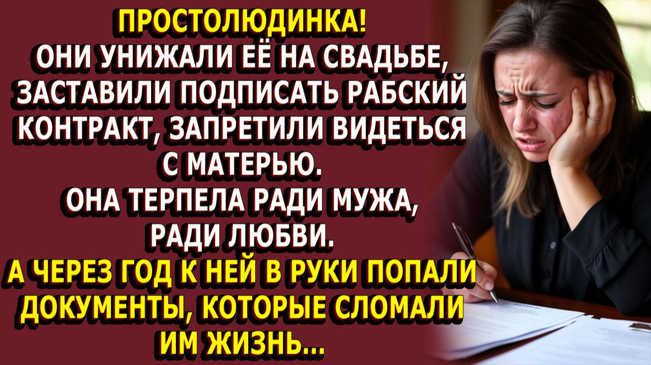 Истории из жизни|Невесту вынудили подписать унизительный контракт|Аудио рассказы|Аудиокниги слушать