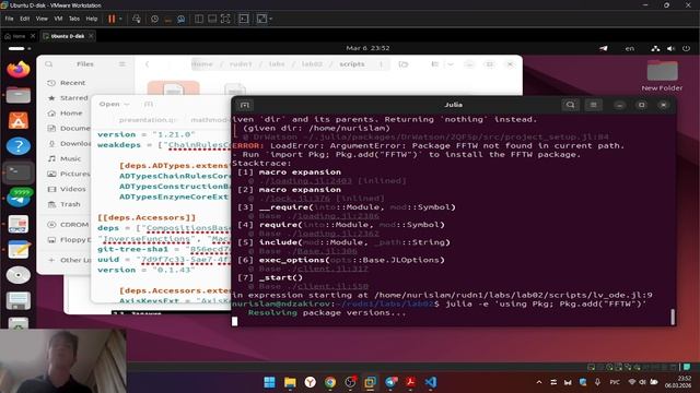 Выполнение лабораторной работы 2(Часть 1)