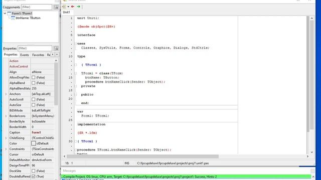 lazarus урок1часть3