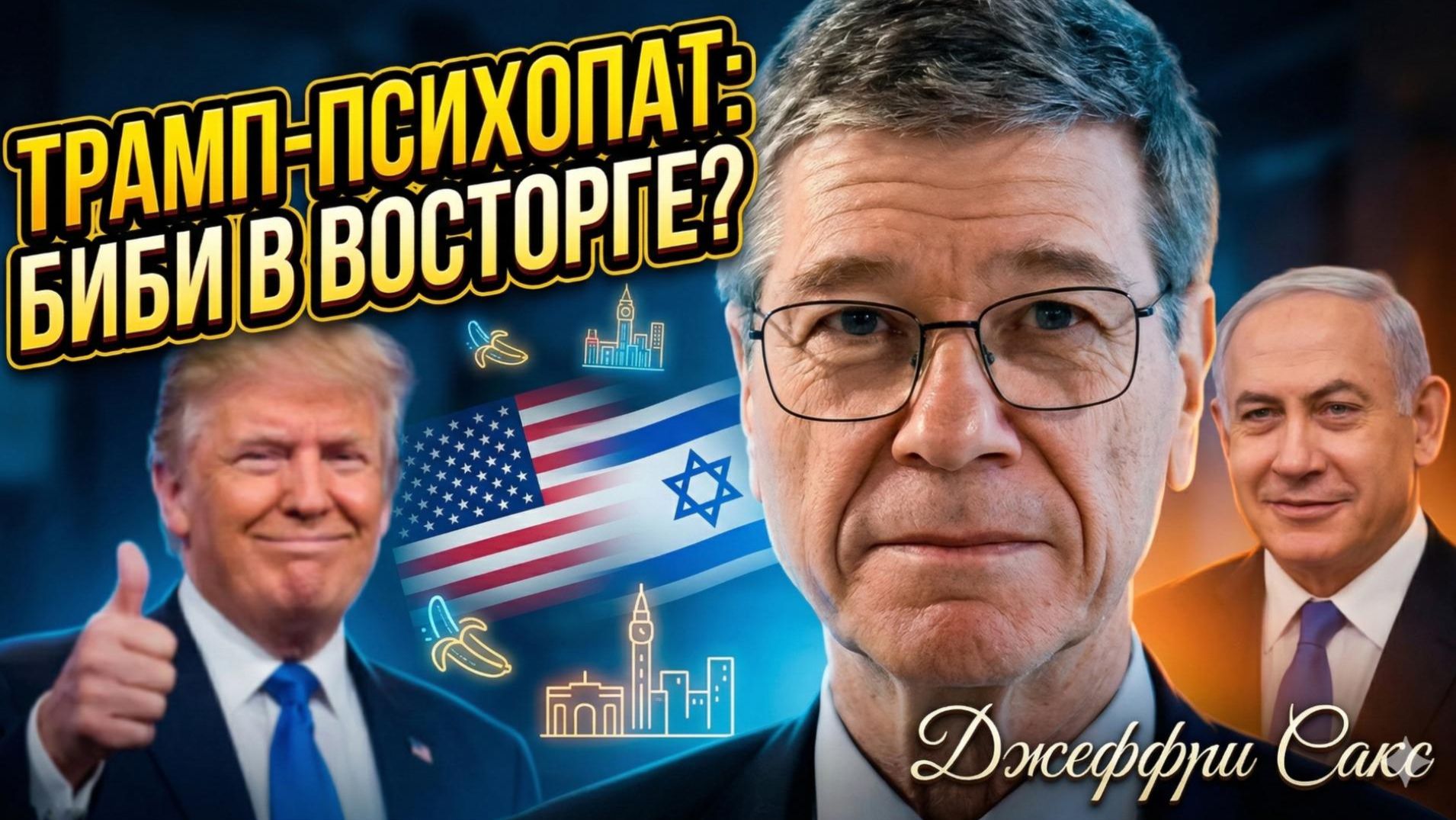🎙️Джеффри САКС РАЗНОСИТ ТРАМПА | "Психопат" в Белом доме исполняет фантазии Биби!