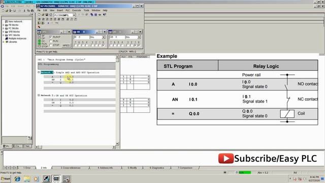 1_STL Учебное пособие по программированию на языке Simatic Manager PLCSim, часть #1 для начинающих И