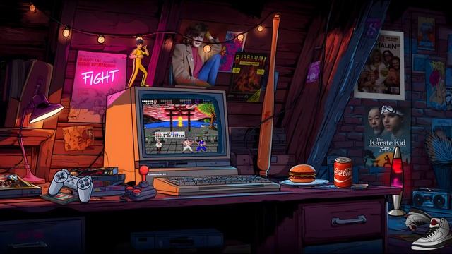 Teenage Room ’87 ⧸⧸ International Karate Synthwave  Retro Vaporwave Work Beats-(1080p30)