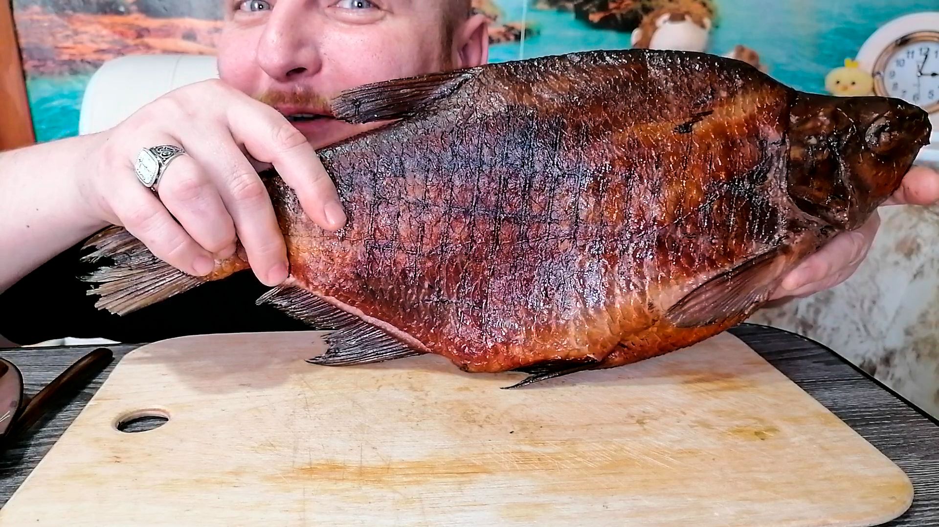 МУКБАНГ|ОБЖОРЫЧ|ЛЕЩ ГОРЯЧЕГО ИЛИ ХОЛОДНОГО КОПЧЕНИЯ С ИКРОЙ|ЕДА НА КАМЕРУ