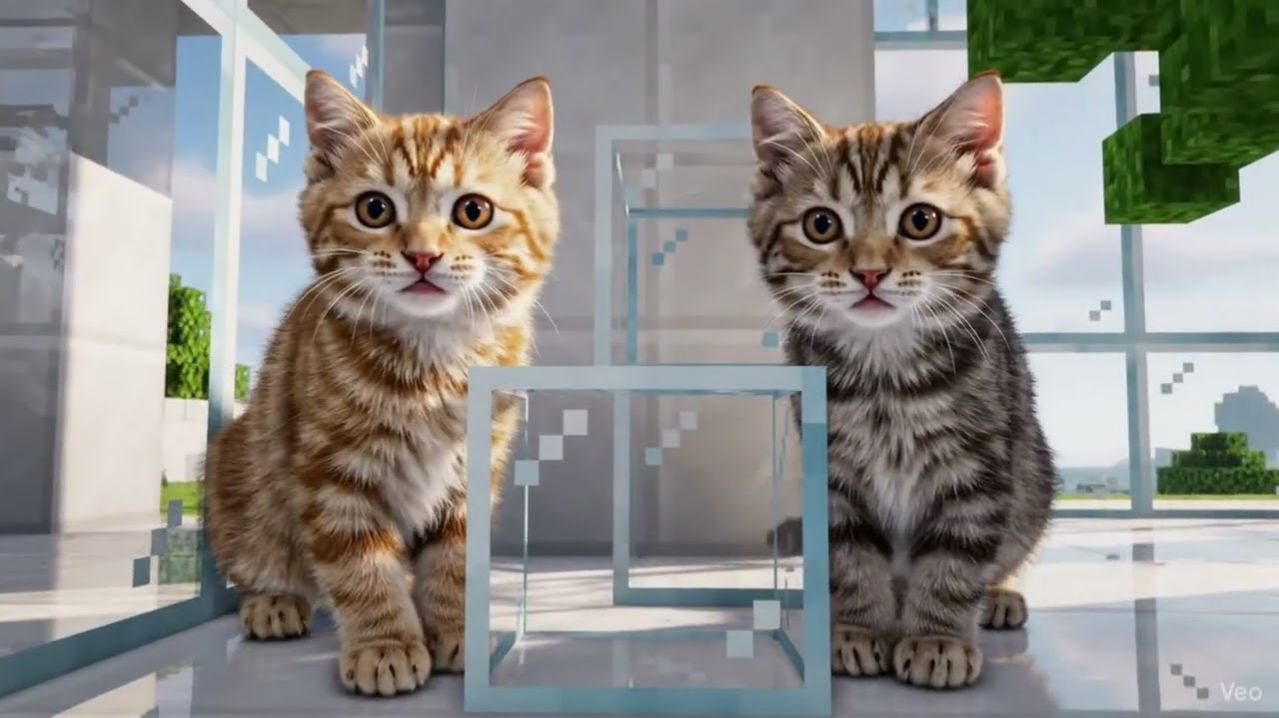 МИЛЫЕ КОТЯТА ПОПАЛИ ВО ВСЕЛЕННУЮ ИГРЫ МАЙНКРАФТ! ЗАБАВНОЕ КОШАЧЬЕ ВИДЕО MINECRAFT! РЕАКЦИЯ! 🙀😼😾