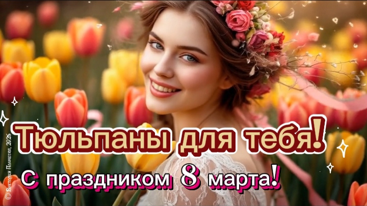 С праздником 8 марта, тюльпаны для тебя! Красивое музыкальное поздравление