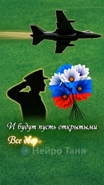 Красивое пожелание с 23 февраля Поздравь мужчину