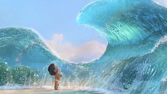 Песня моря - Малышка Моана открывает для себя магию океана отрывок из мультфильма Моана 2016(начало)