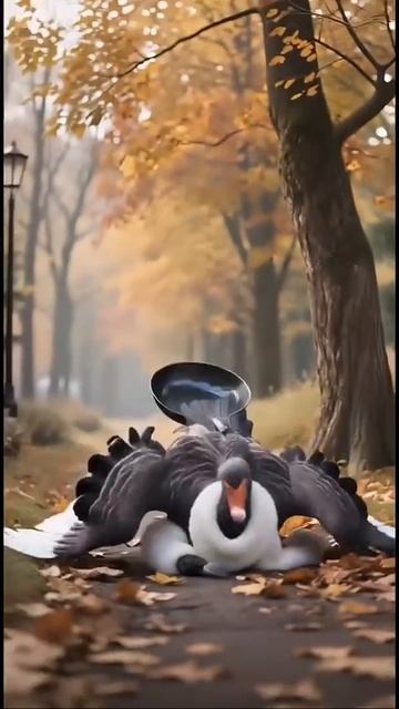 Лебедь и кошка