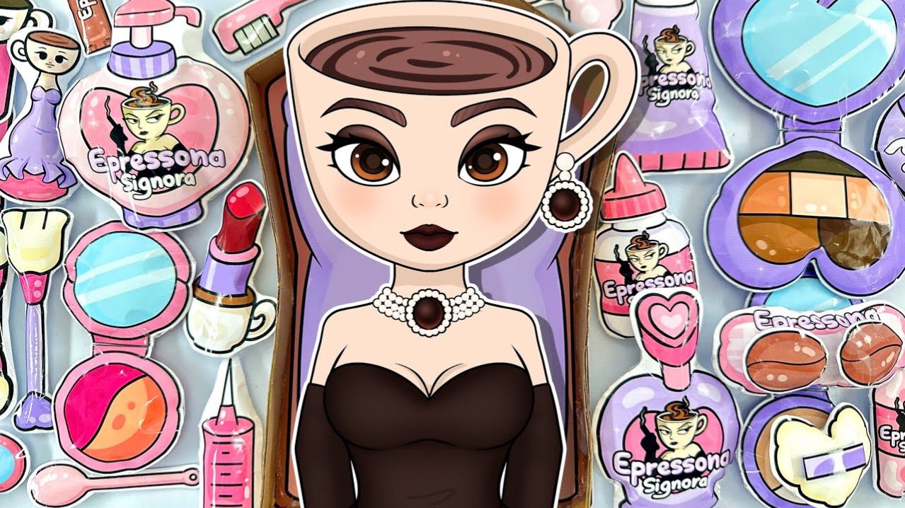 Бумажный АСМР💜 Капучино балерино 💜 Выбираем Наряды