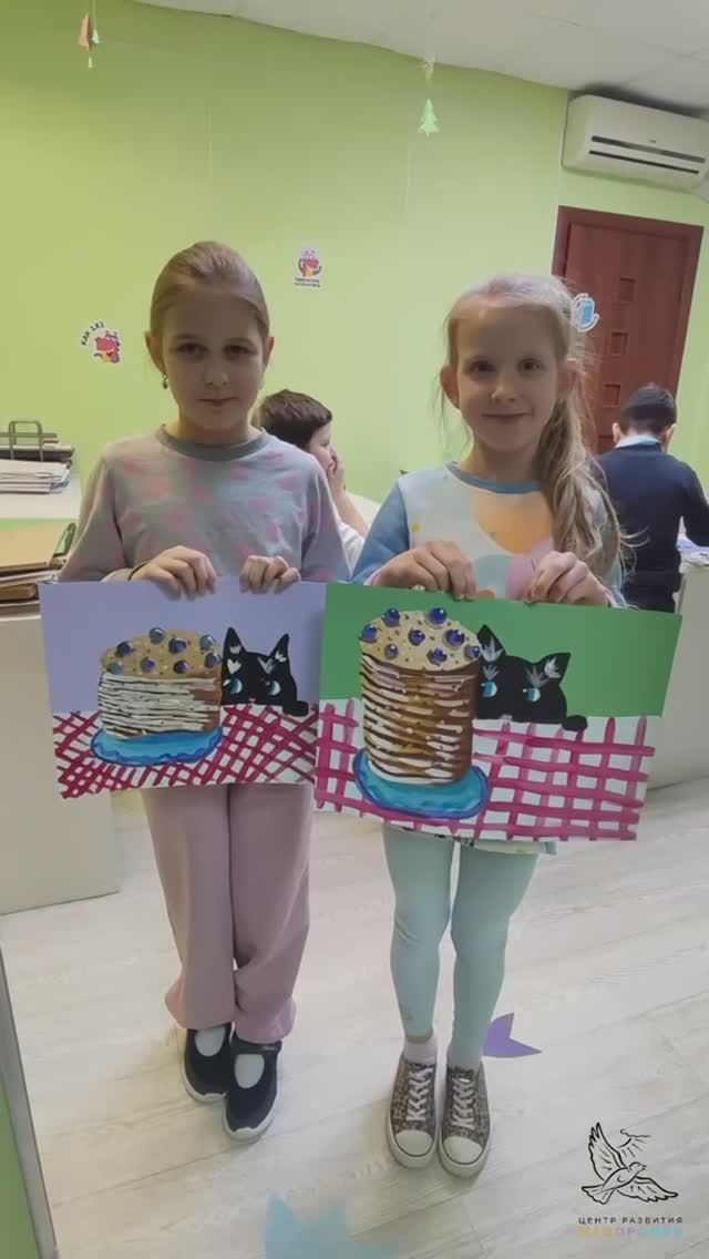 Рисование "Кот и блины"