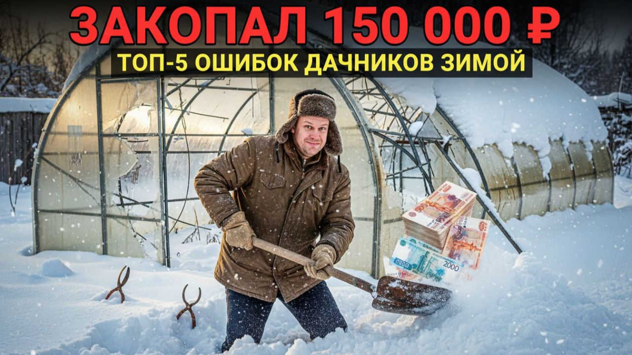 Я закопал в снег 150 000 ₽. ТОП-5 ошибок дачников, которые повторяют ВСЕ