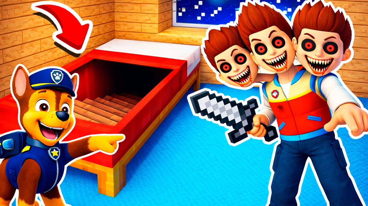 Я НАШЕЛ СЕКРЕТ ТРЁХГОЛОВЫЙ РАЙДЕР ЕХЕ ЩЕНЯЧИЙ ПАТРУЛЬ АПОКАЛИПСИС в МАЙНКРАФТ МУЛЬТИК