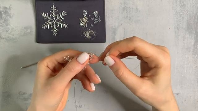 Снежинка № 5 из бисера от Bead garden  Цветы из бисера.