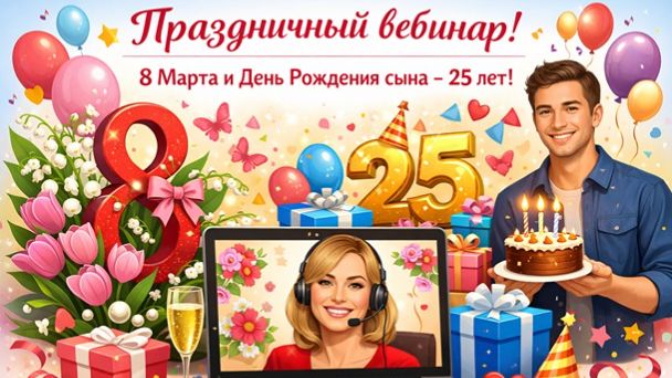 8 марта + День Рождения сына = уникальный вебинар