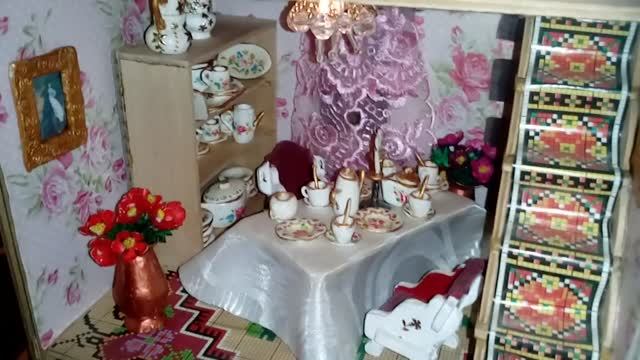 Тёплый ностальгический звук УМС8-08 в кукольном миниатюрном домике. Электроника.