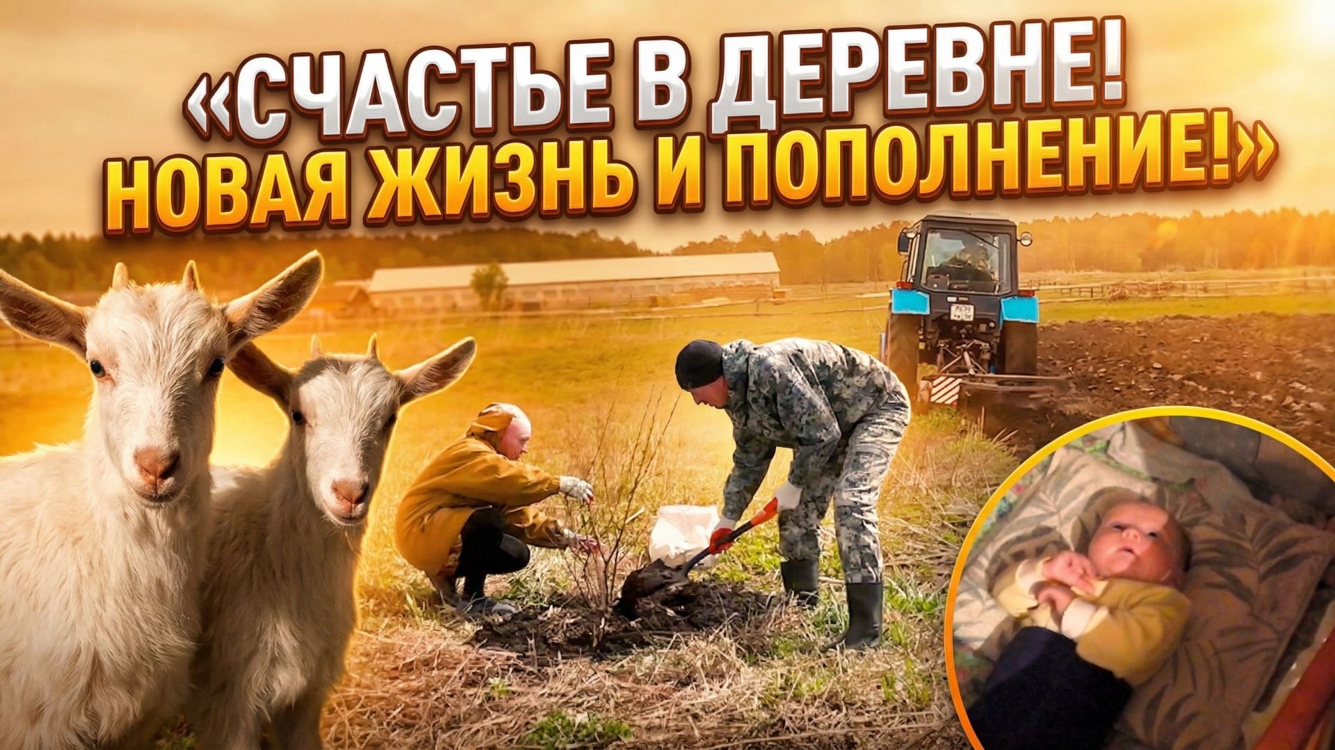 У НАС РОДИЛСЯ СЫН МАТВЕЙ! 90 КМ ЗА КОЗЛЯТАМИ И ВИШНЁВАЯ АЛЛЕЯ. Из города в деревню 17 серия