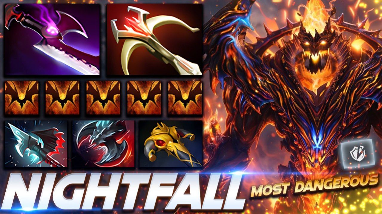 Nightfall Shadow Fiend Nevermore — профессиональный геймплей в Dota 2 [Смотри и учись]