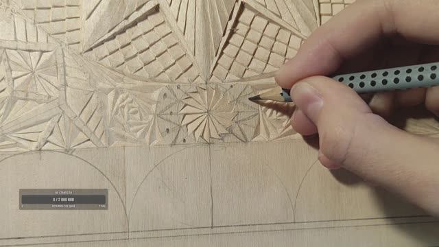 Работа в стиле геометрической резьбы. (7)