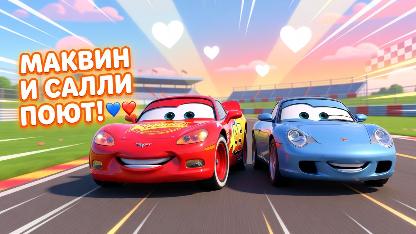 Врум-врум, Маквин и Салли поют! Песенка для малышей 💙🏎️