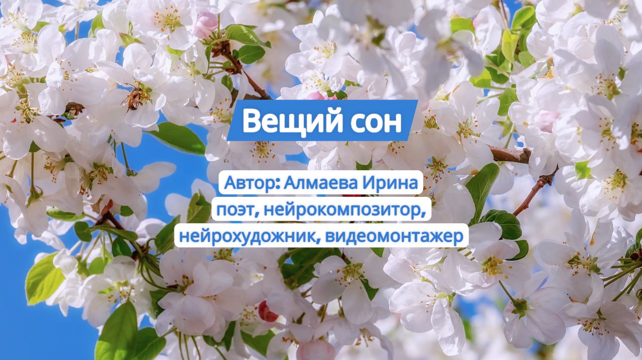 Вещий сон. Моя детская песня.