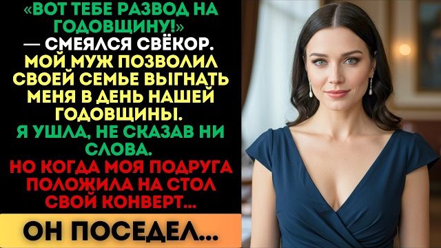 «Вот тебе развод на годовщину!» — смеялся свёкор. Но когда моя подруга положила свой конверт