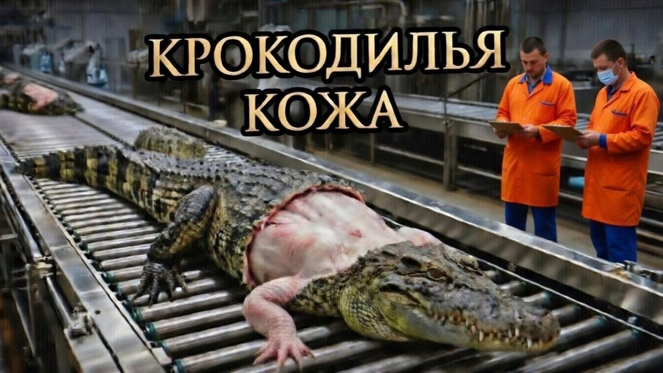 🐊 От живого крокодила до сумки за миллион — шокирующий процесс на заводе