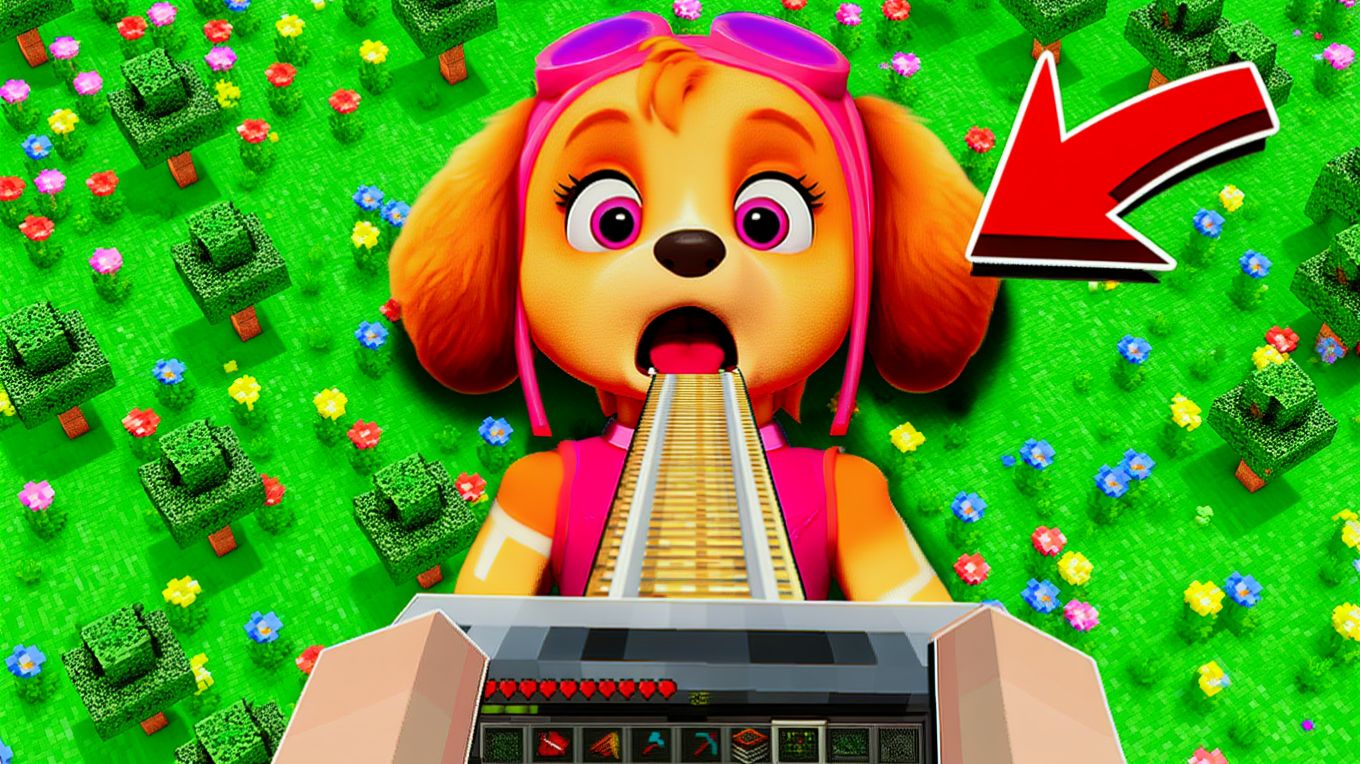 😳ЧТО НАХОДИТСЯ ВНУТРИ СКАЙ ЩЕНЯЧИЙ ПАТРУЛЬ В МАЙНКРАФТ