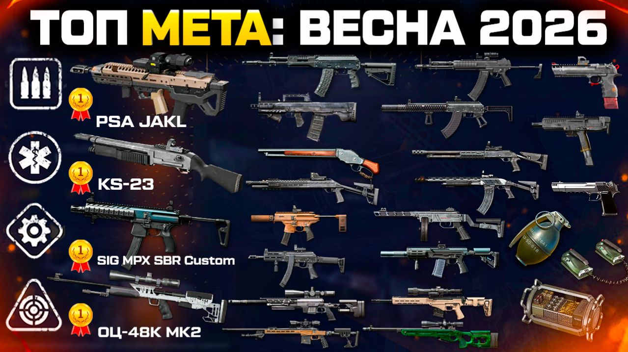 ТОП МЕТА ОРУЖИЯ, ПИСТОЛЕТЫ, УСТРОЙСТВА, БРОНЯ ВЕСНА 2026 WARFACE - Секретные Имбы, Быстрая Прокачка